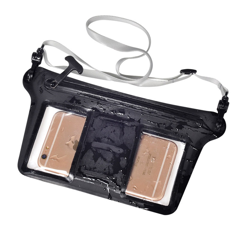 Mobile phone waterproof bag airtight zipper opening large screen ...